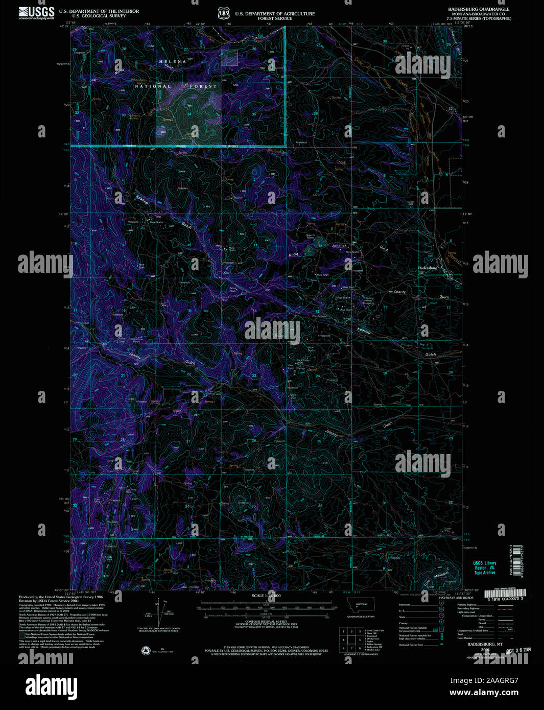 Radersburg map hi-res stock photography and images - Alamy
