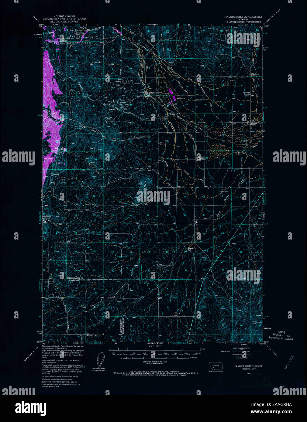 Map of radersburg hi-res stock photography and images - Alamy