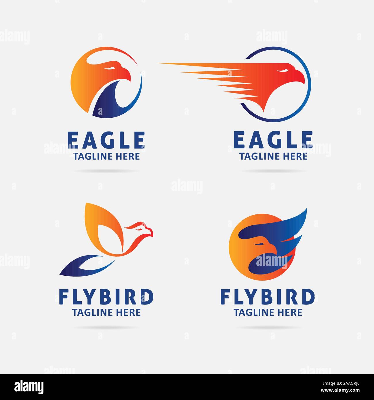 Eagle logo design hi-res stock photography and images - Alamy