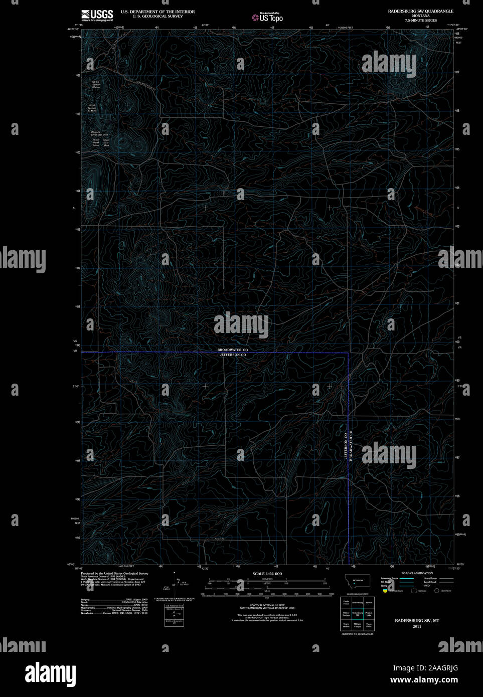 Radersburg map hi-res stock photography and images - Alamy