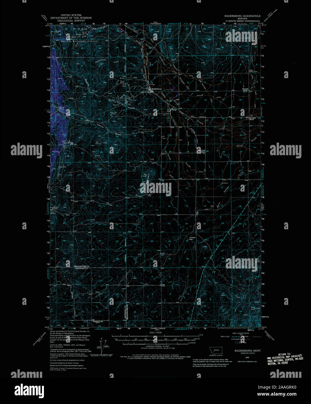 Radersburg map hi-res stock photography and images - Alamy