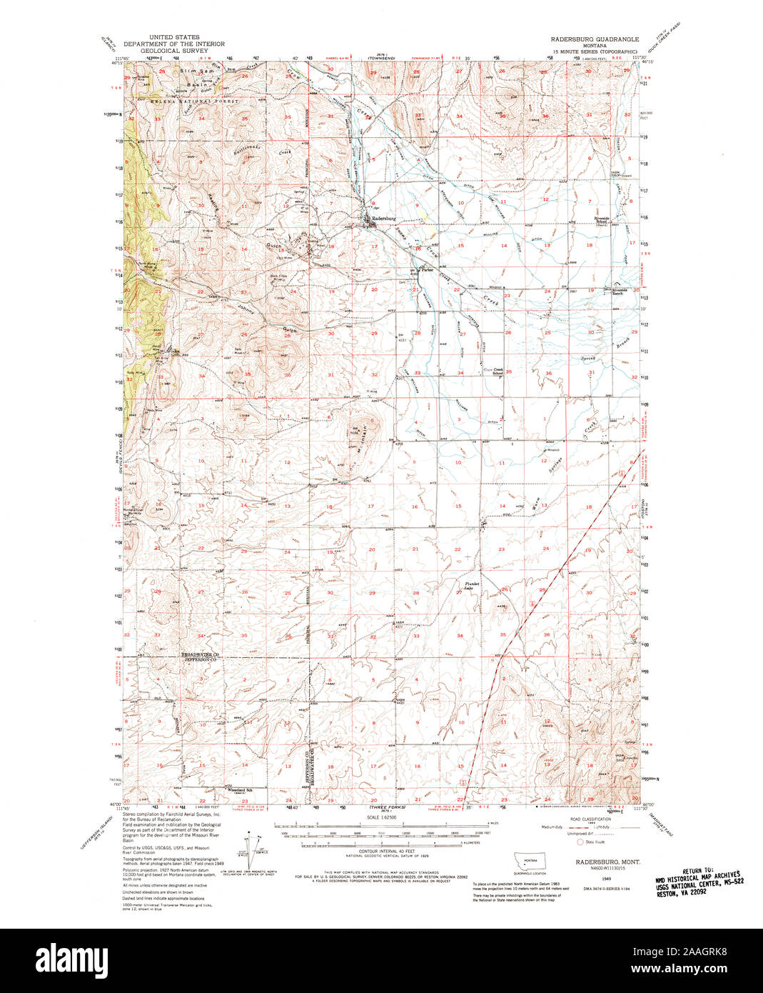 Map of radersburg hi-res stock photography and images - Alamy