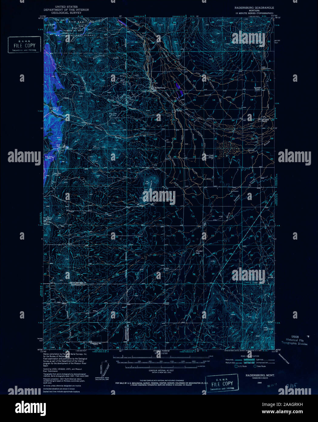 Map of radersburg montana hi-res stock photography and images - Alamy