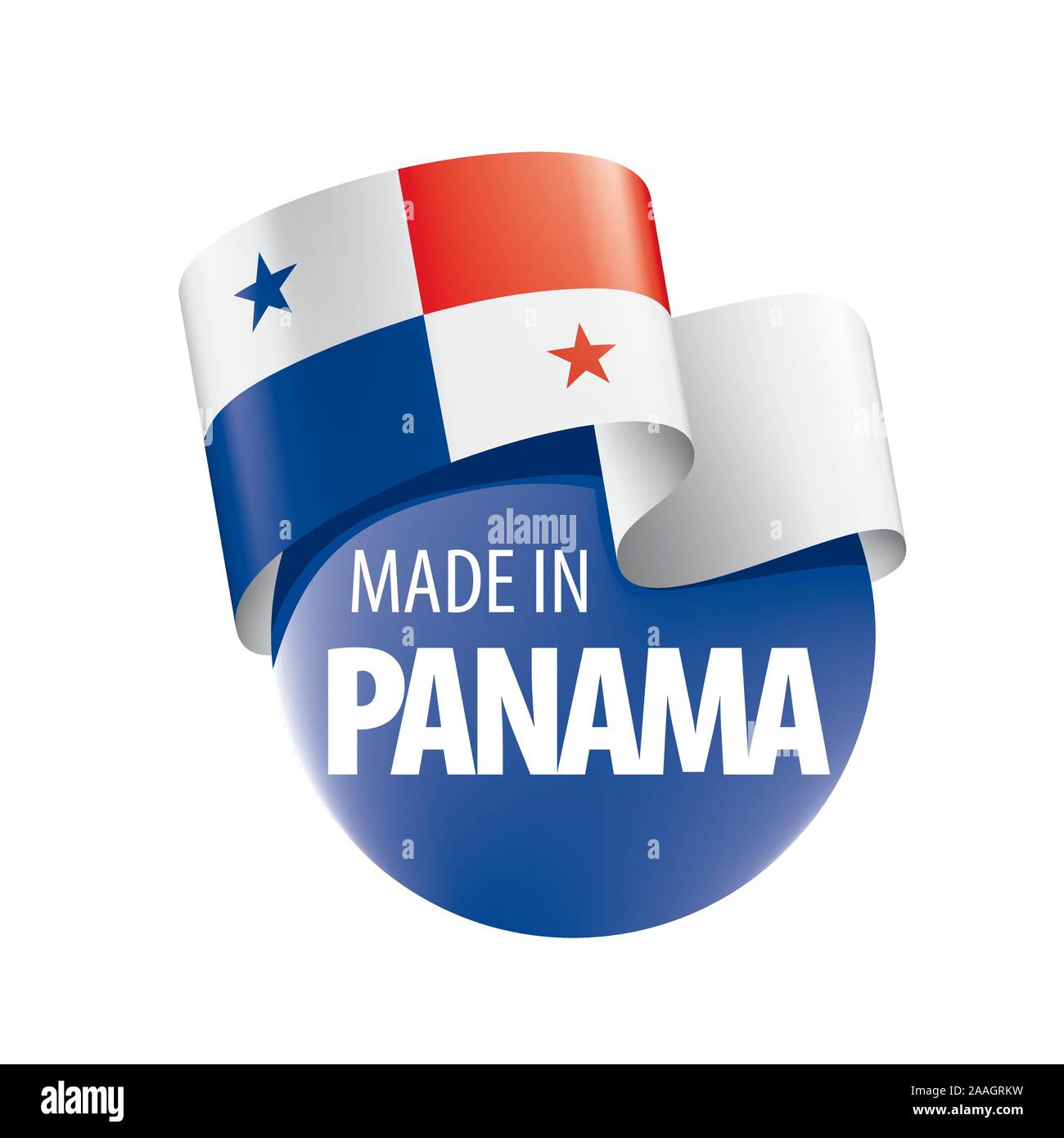 Panama flag, vector illustration on a white background Stock Vector ...