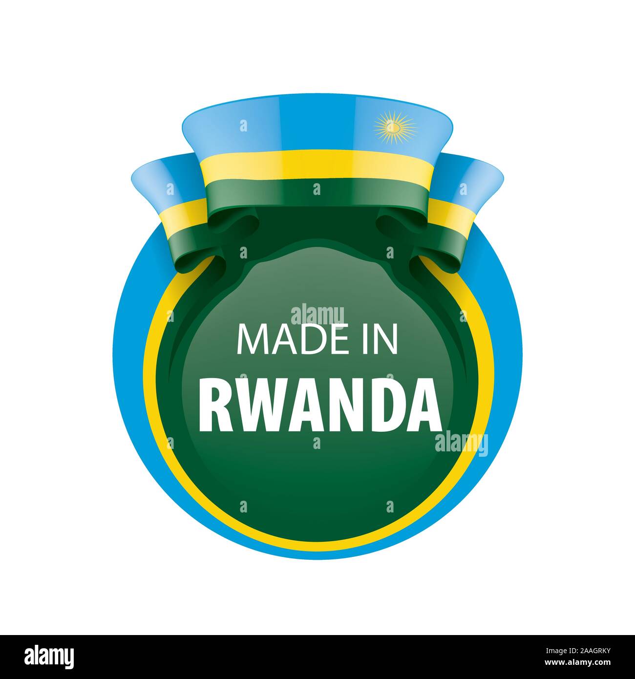 Rwanda flag, vector illustration on a white background Stock Vector ...