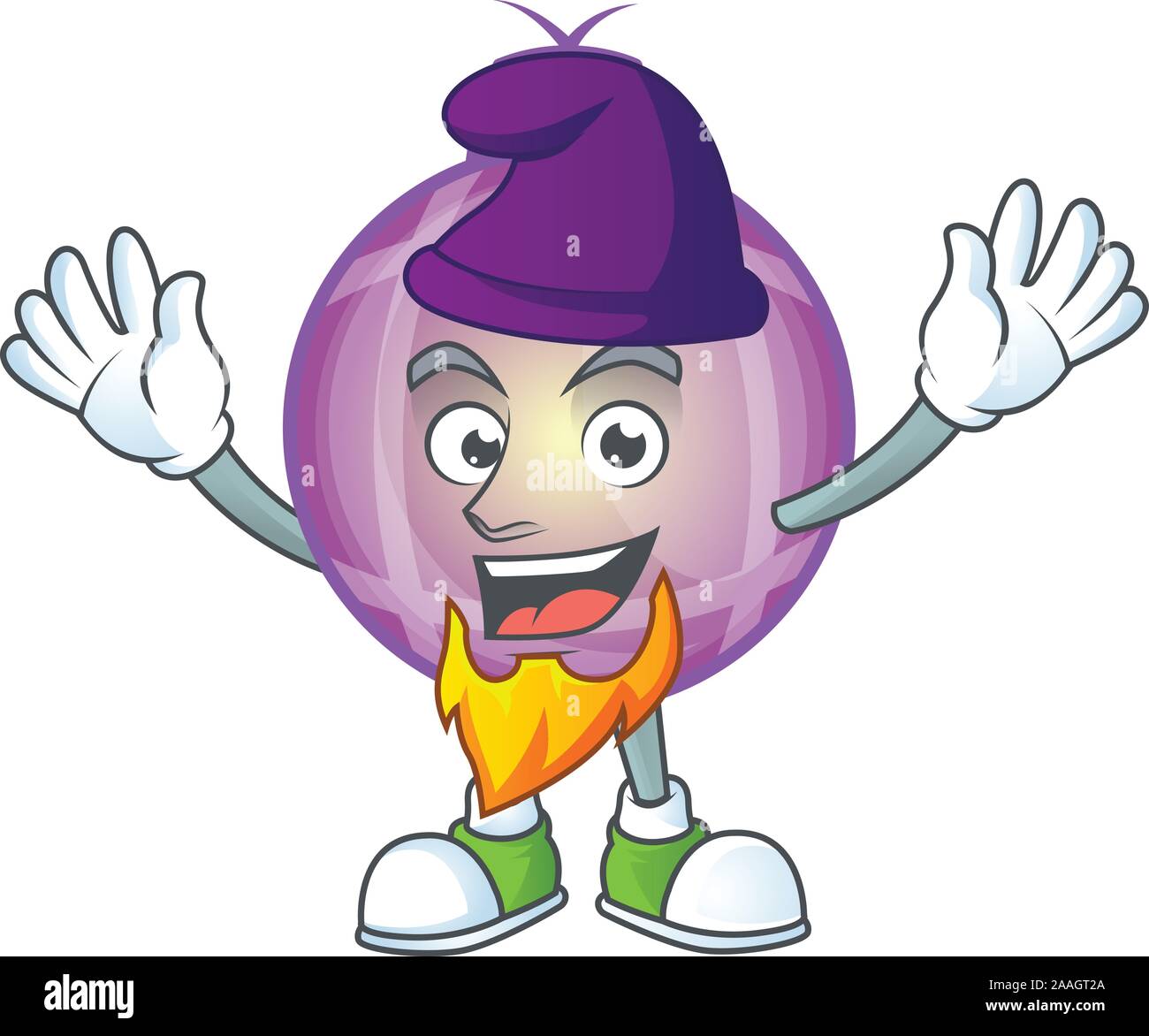 Yellow christmas ball as an elf mascot cartoon style Stock Vector Image ...