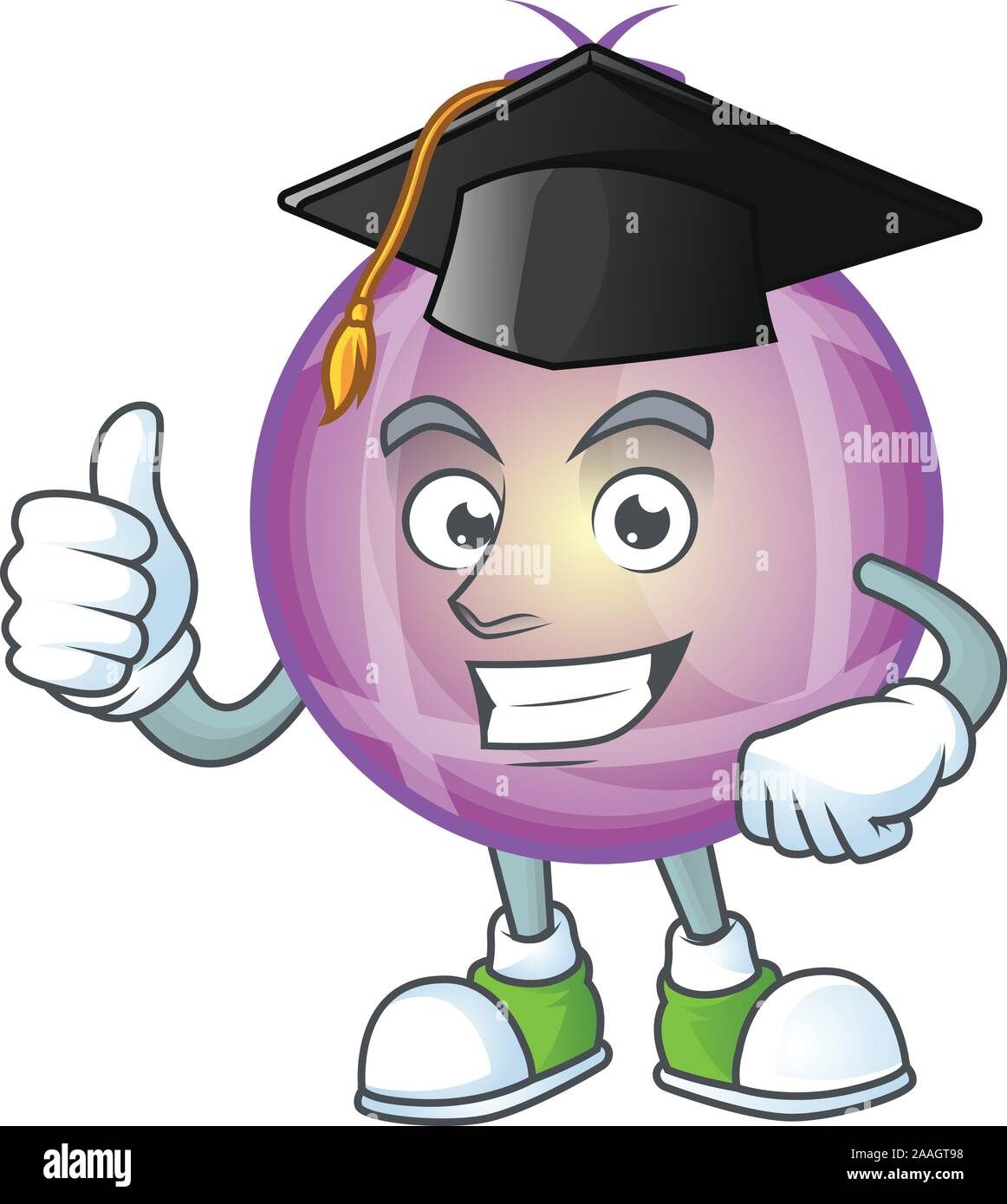 Graduation hat in one Cut Out Stock Images & Pictures - Alamy