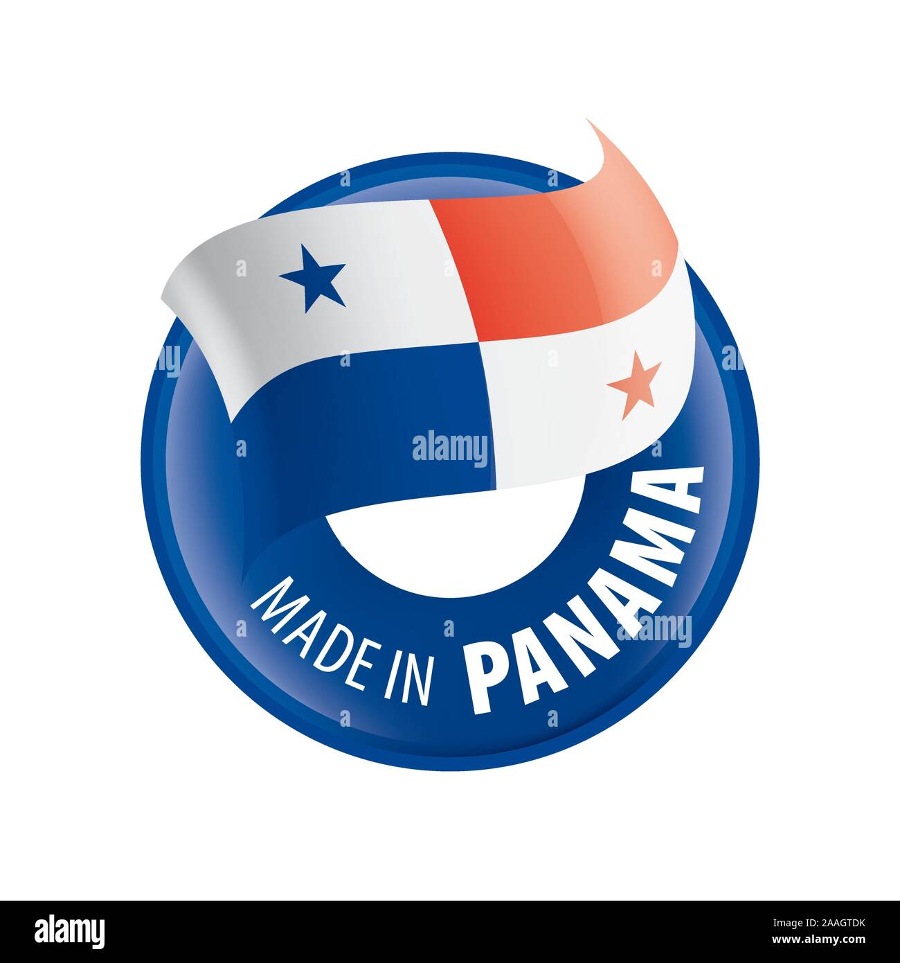 Panama flag, vector illustration on a white background Stock Vector ...
