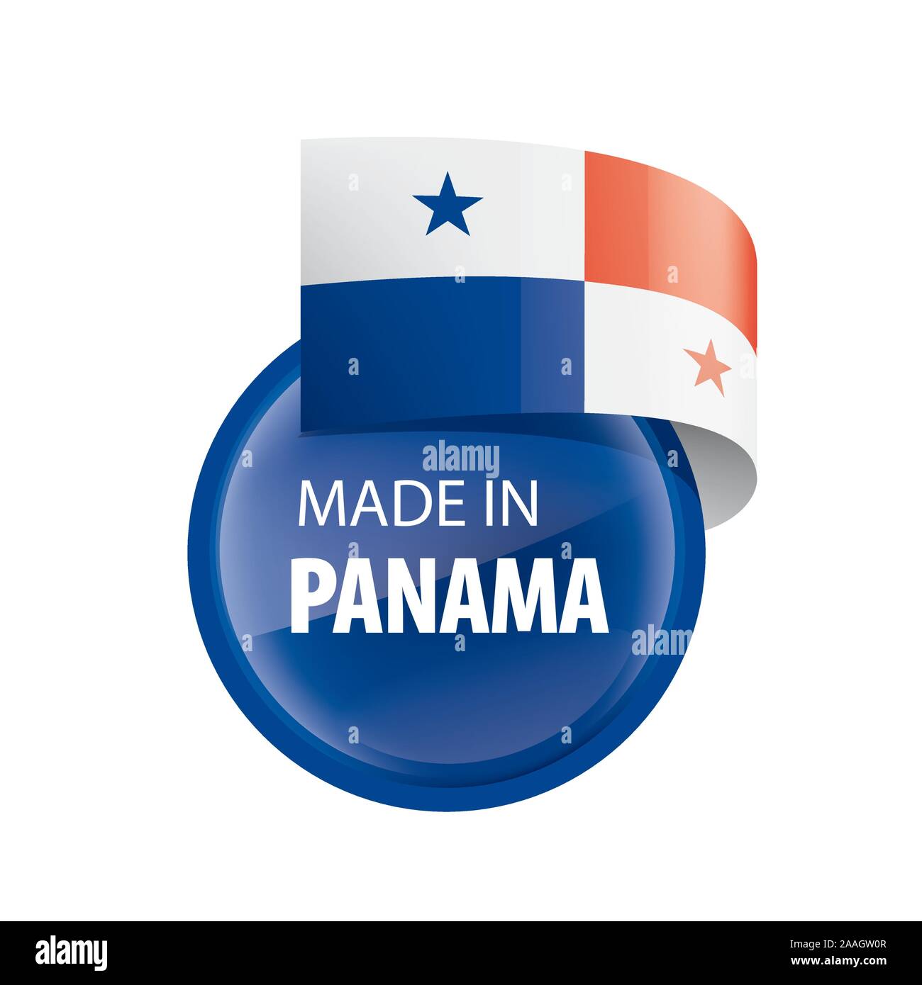 Panama flag, vector illustration on a white background Stock Vector ...