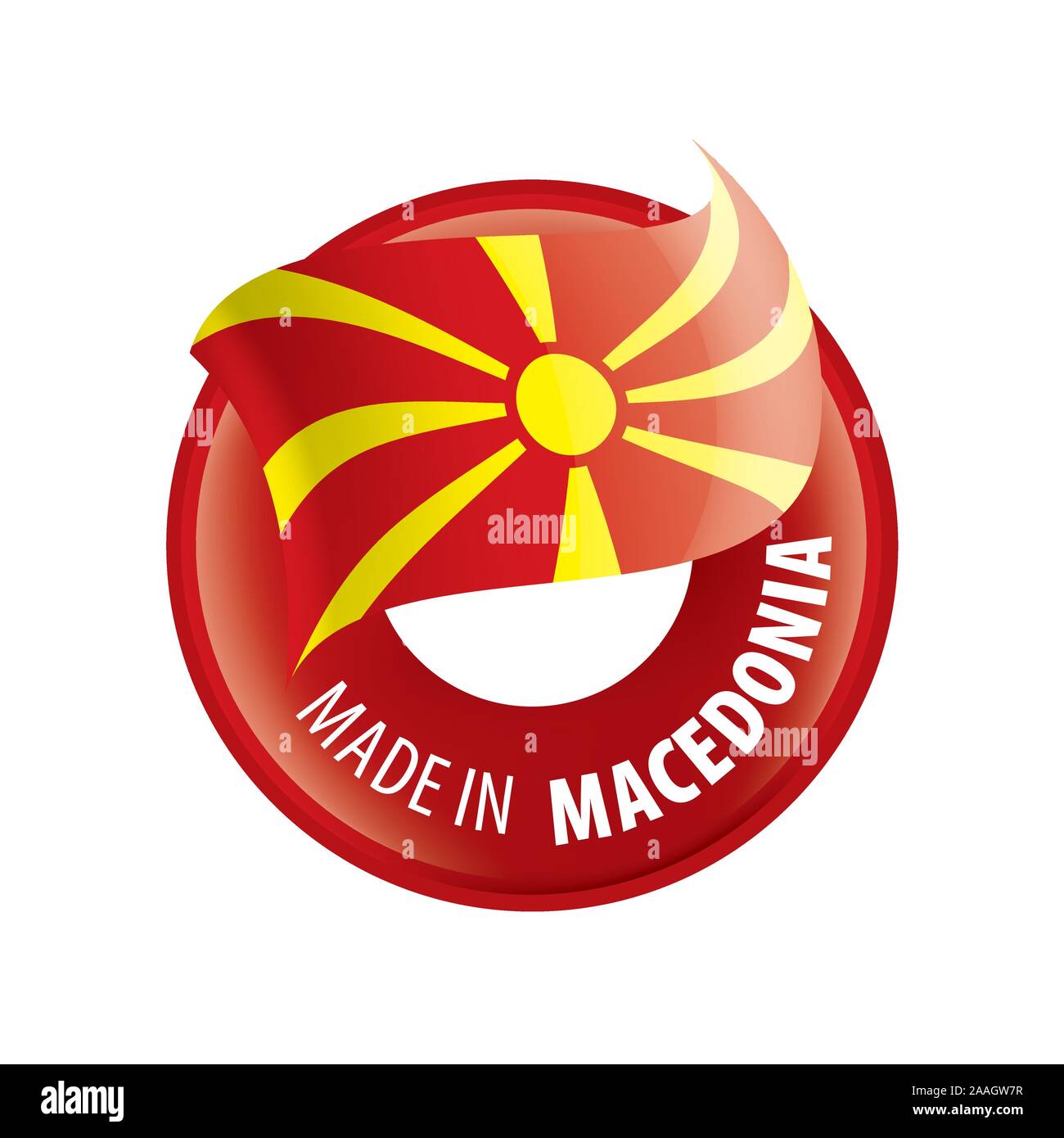 Macedonia flag, vector illustration on a white background Stock Vector ...