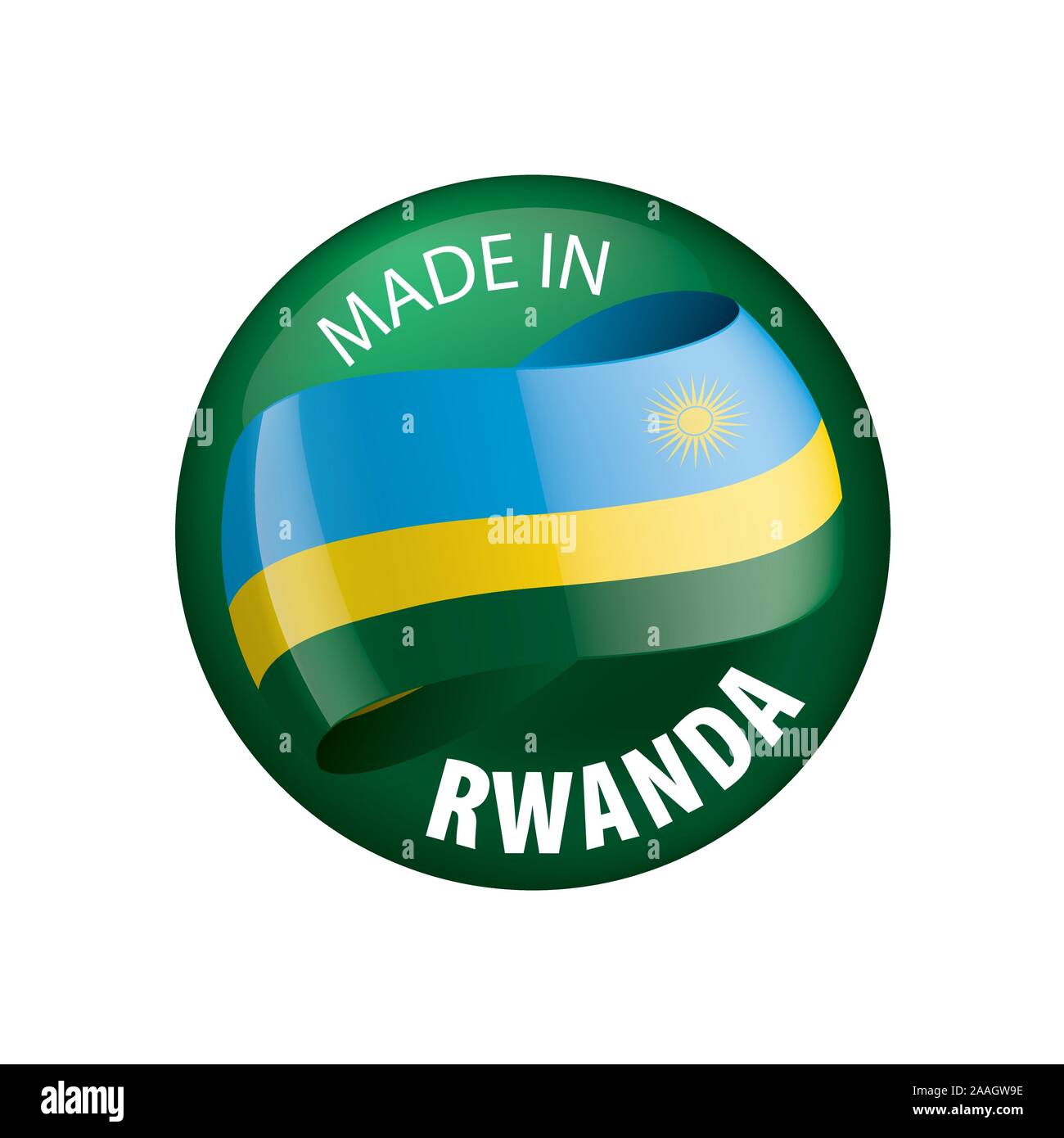 Rwanda flag, vector illustration on a white background Stock Vector ...