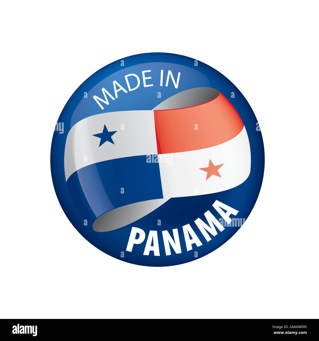 Panama flag, vector illustration on a white background Stock Vector ...
