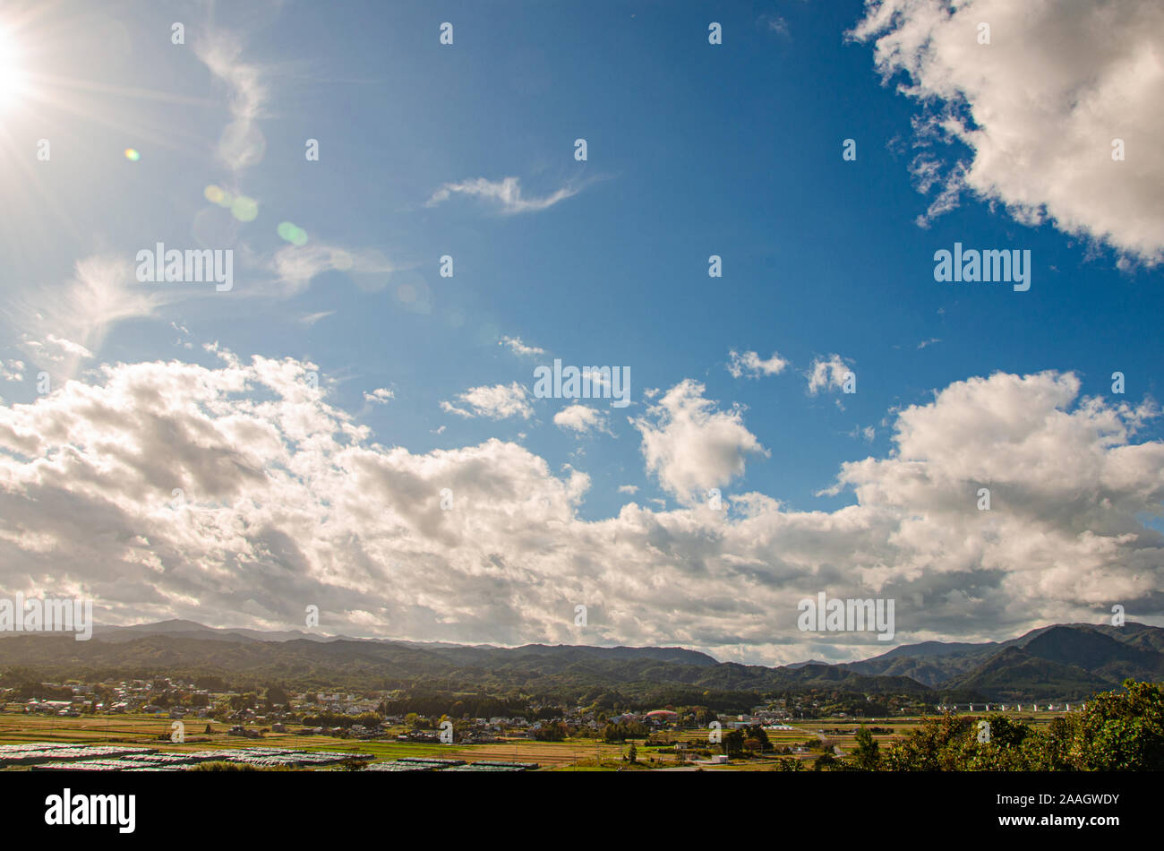 Fukushia countryside views in Japan Stock Photo - Alamy