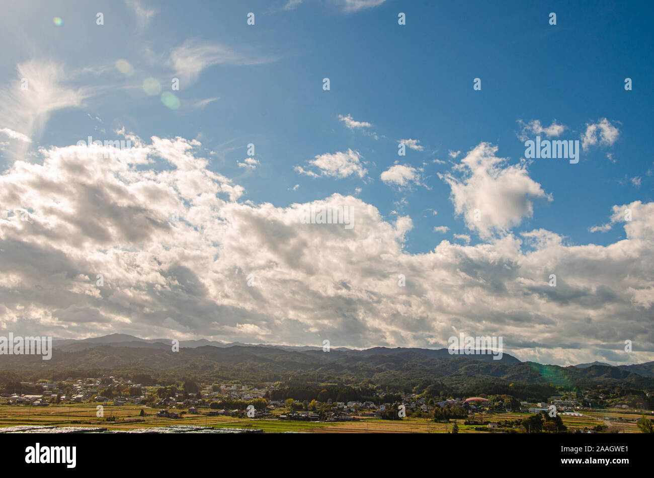 Fukushia countryside views in Japan Stock Photo - Alamy