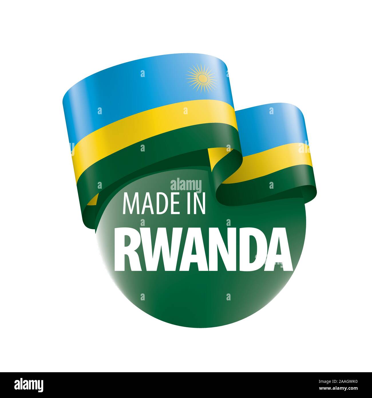 Rwanda flag, vector illustration on a white background Stock Vector ...