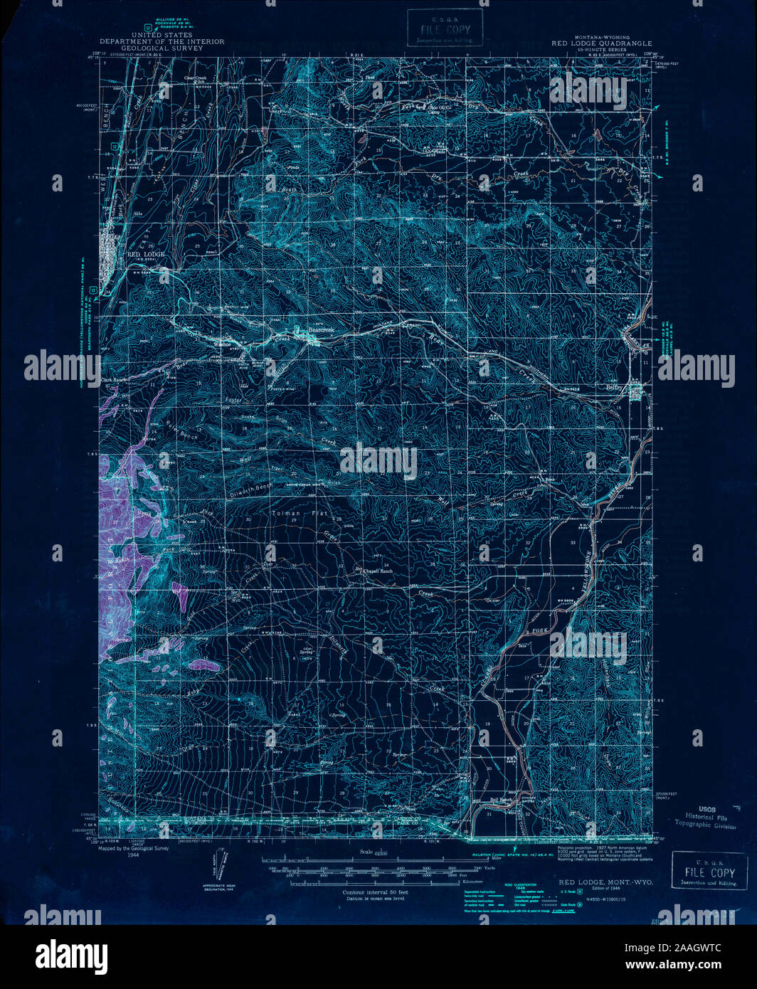 Red lodge montana map hi-res stock photography and images - Alamy