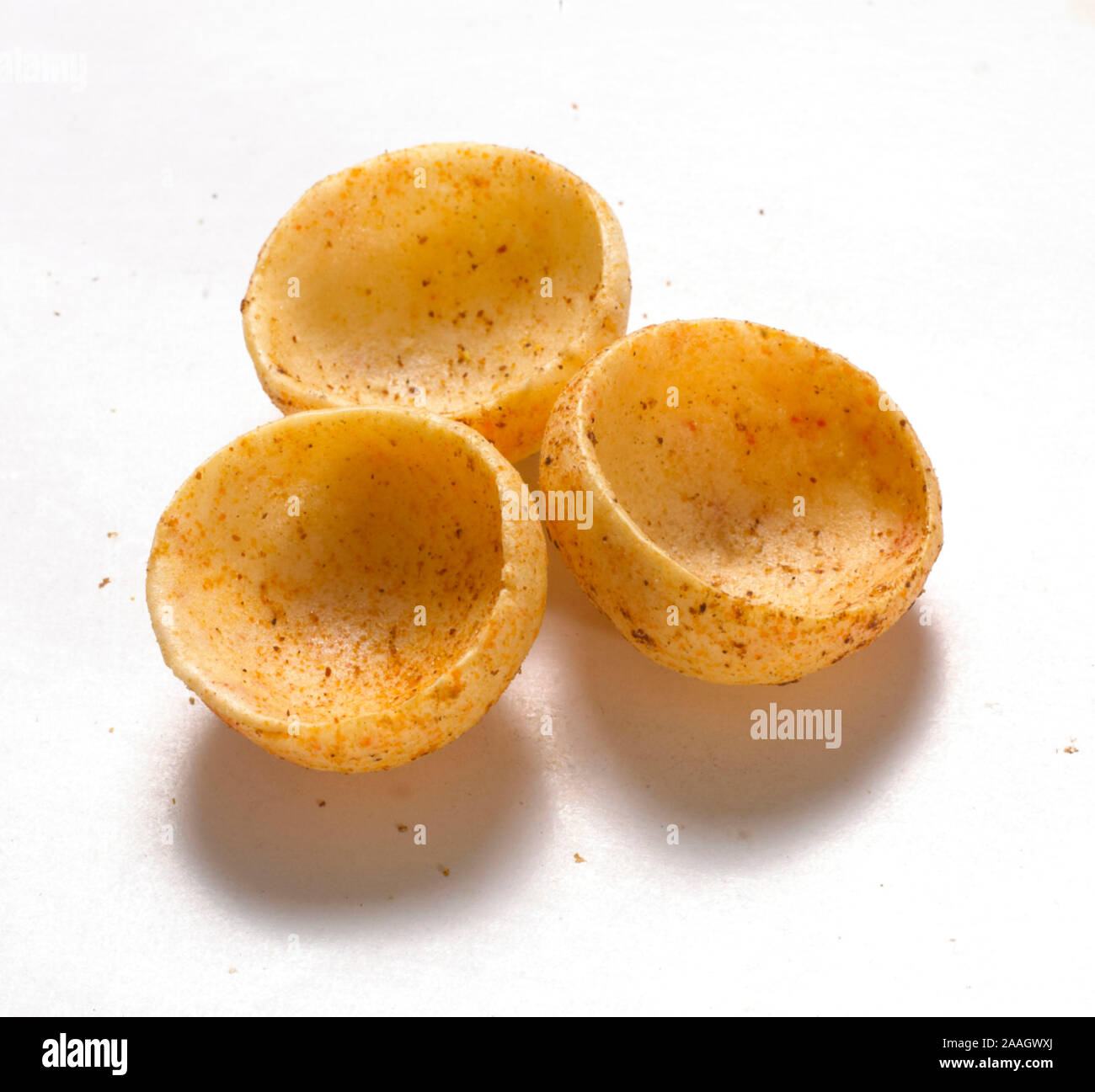Fried and Spicy Moon Cup, Vatka, Katori, Moon Chips, Snacks or Fryums ...