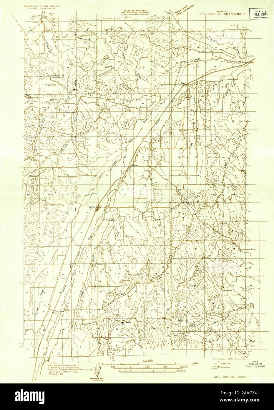 Map of red lodge hi-res stock photography and images - Alamy