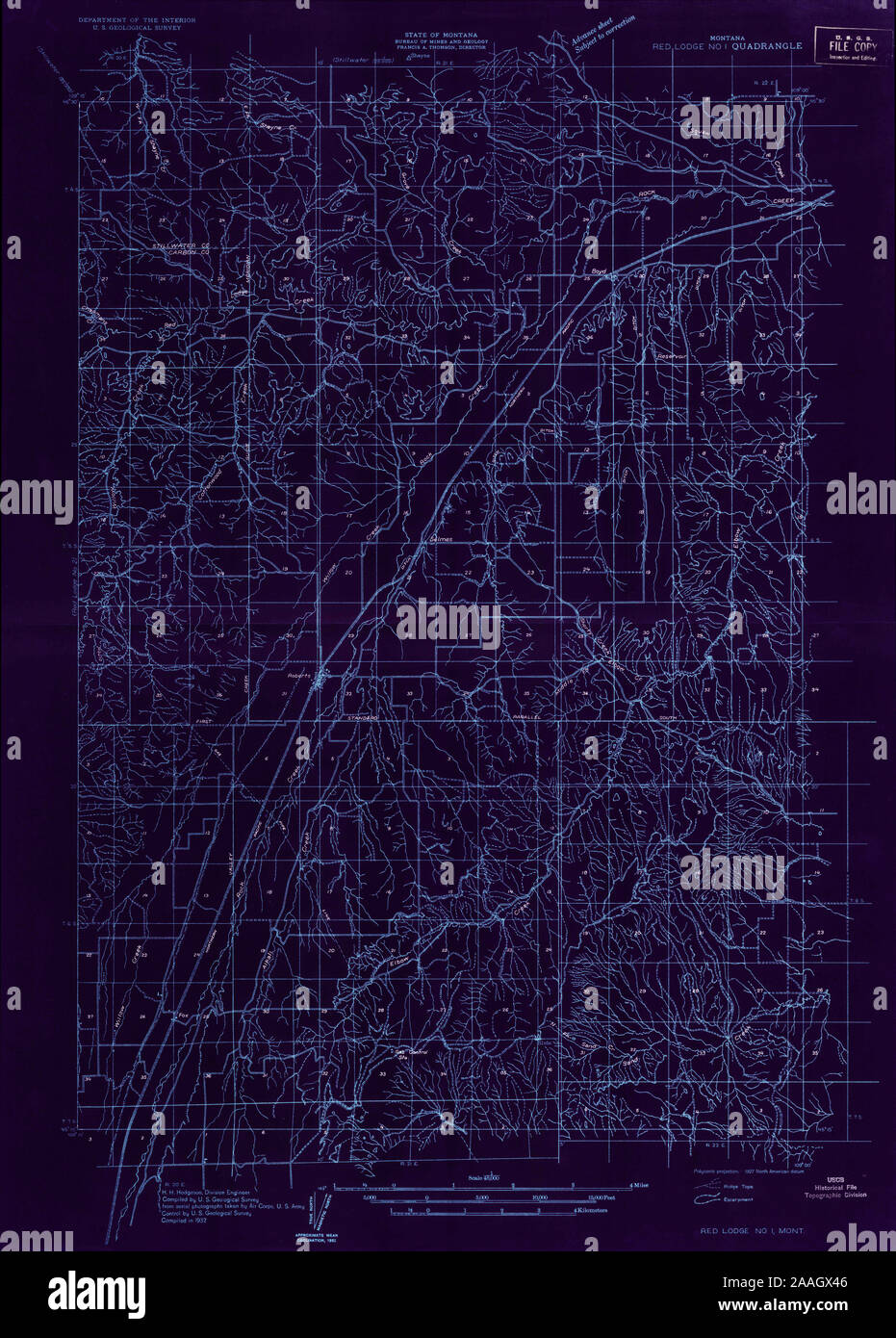 Red lodge montana map hi-res stock photography and images - Alamy