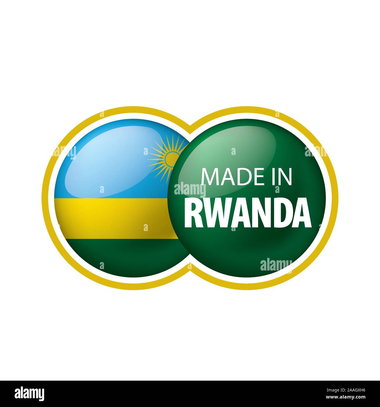 Rwanda flag, vector illustration on a white background Stock Vector ...