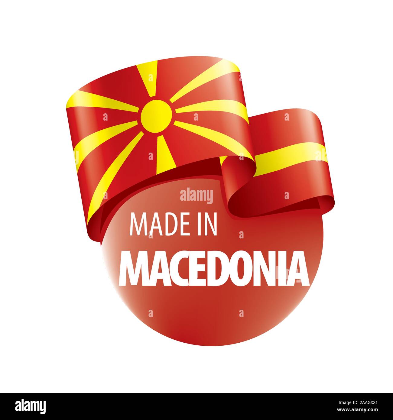 Macedonia flag, vector illustration on a white background Stock Vector ...