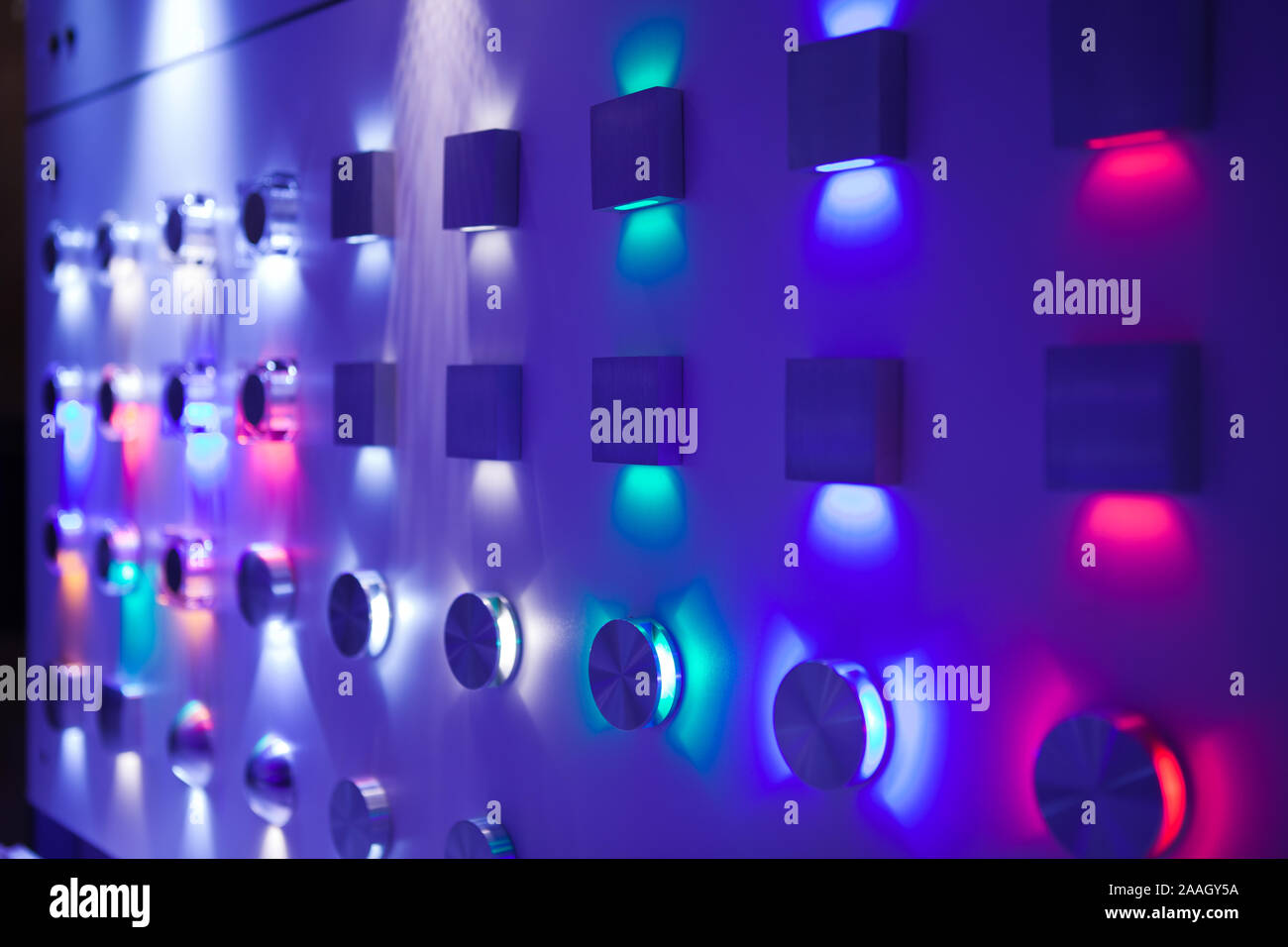 neon lights on the wall Stock Photo - Alamy