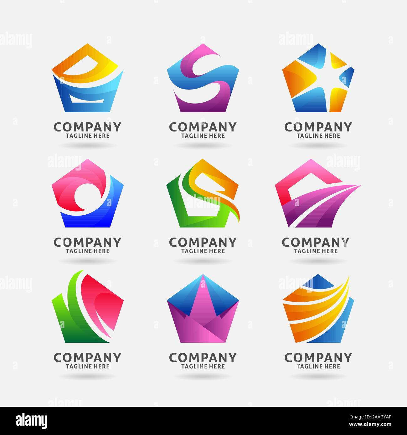 The pentagon logo Stock Vector Images - Alamy