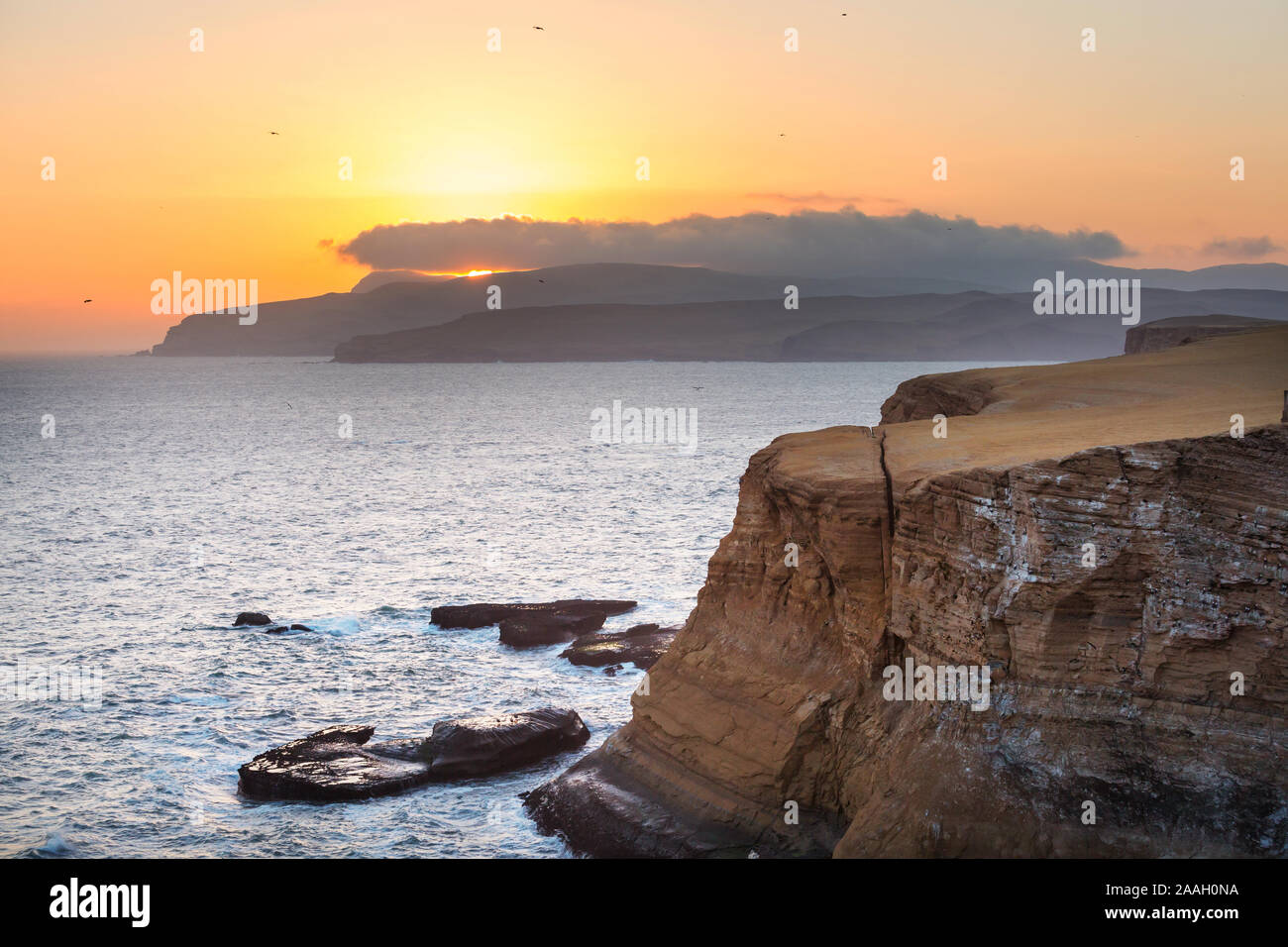 Deserted coastline landscapes in Pacific ocean, Peru, South America ...