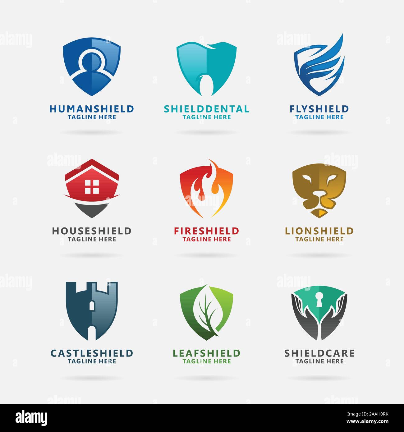 Logo with shield Stock Vector Images - Alamy