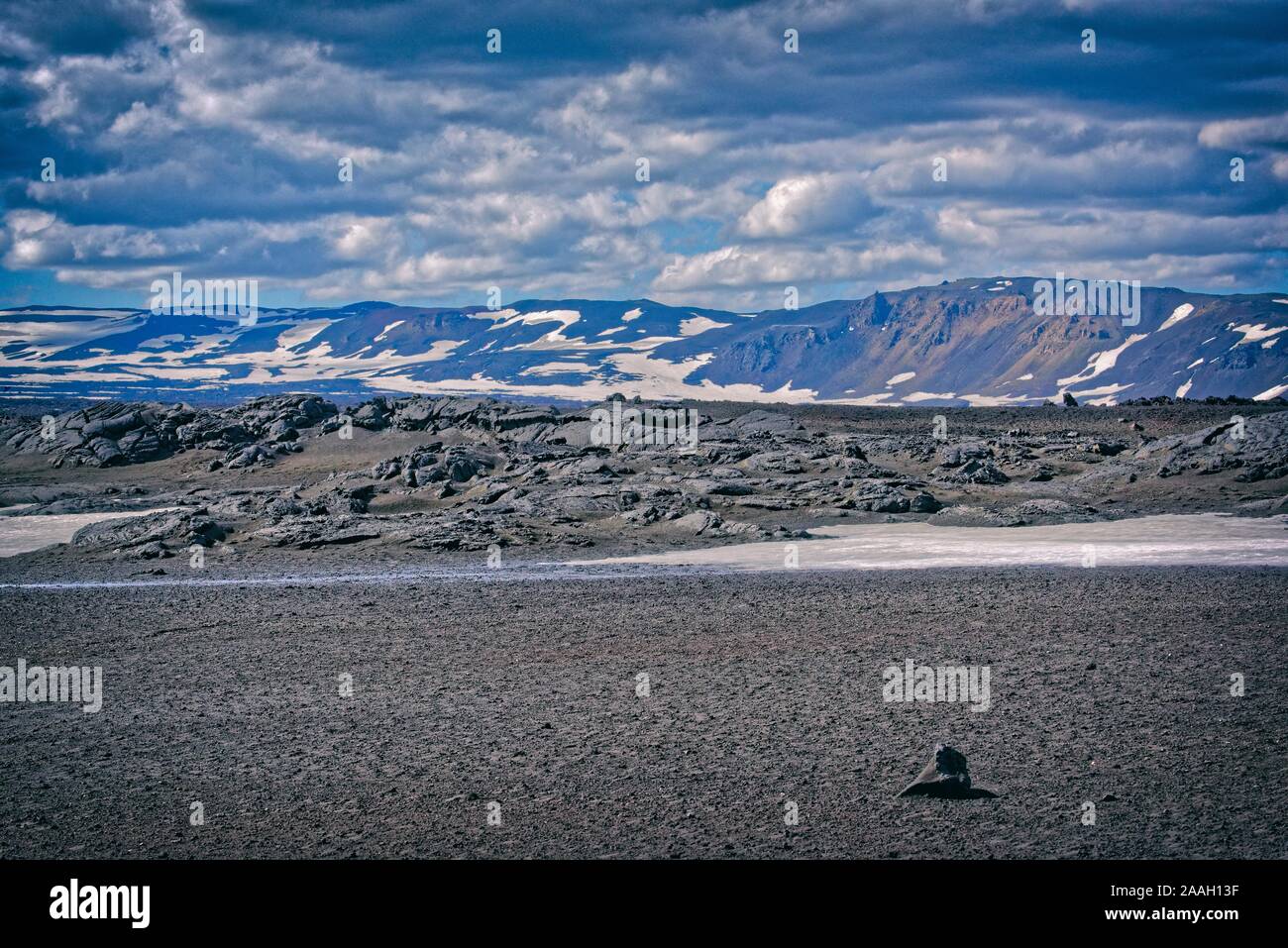 Askja Volcano and Viti crater with Lake Oskjuvatn Stock Photo - Alamy