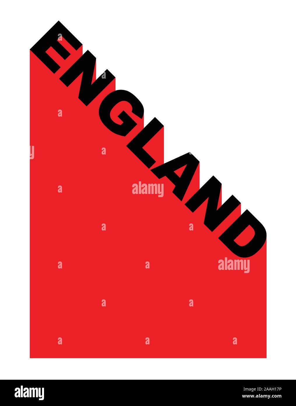 The text England with a red shadow over a white background Stock Vector ...