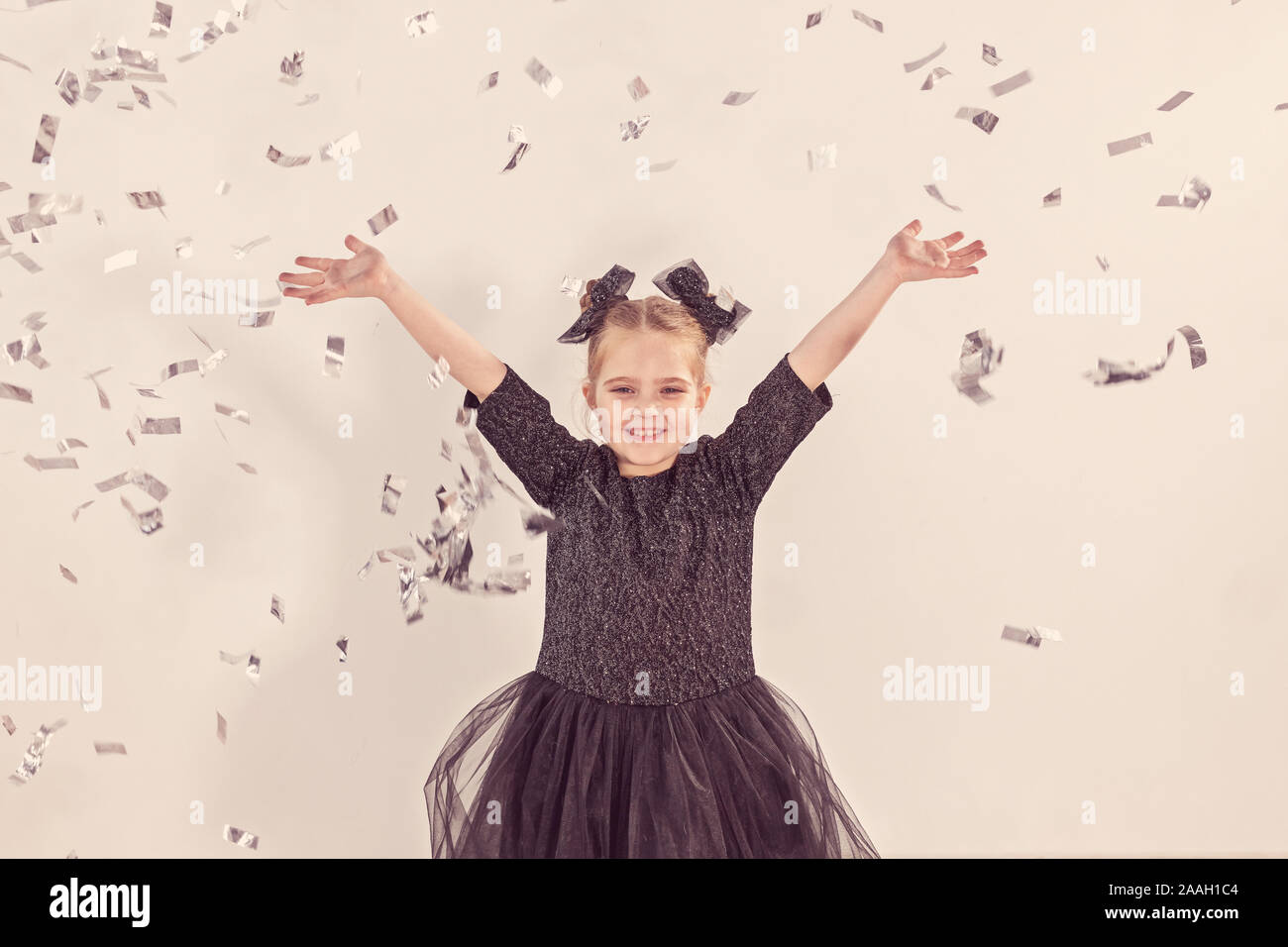 Party, holidays, new year and celebration concept - Female child ...