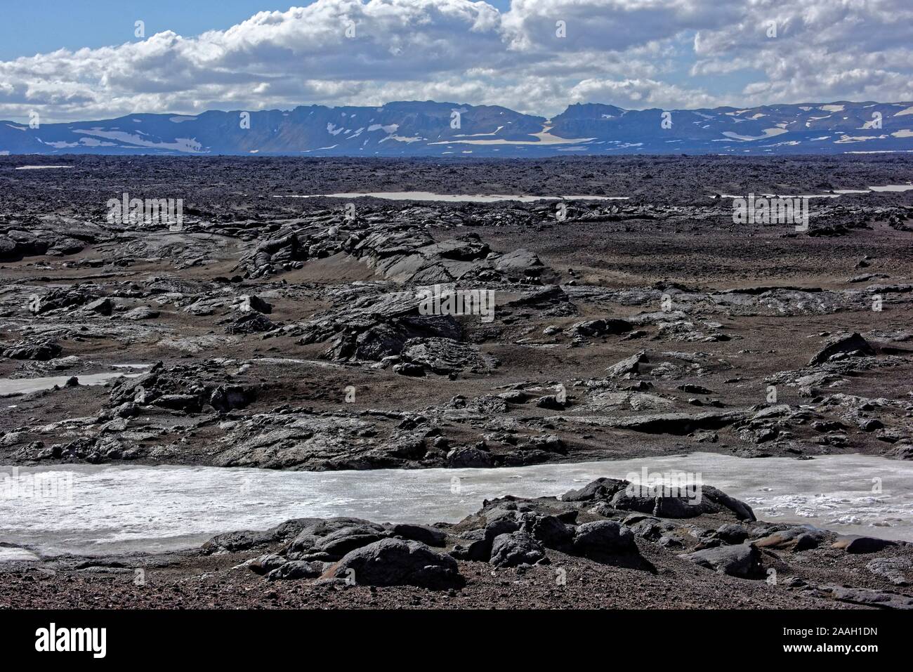 Askja Volcano and Viti crater with Lake Oskjuvatn Stock Photo - Alamy