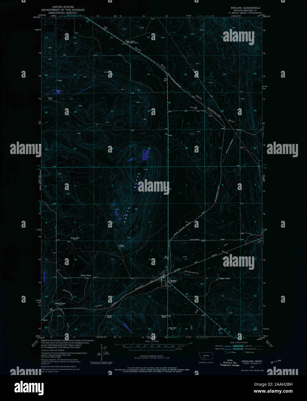 Map of ringling montana hi-res stock photography and images - Alamy