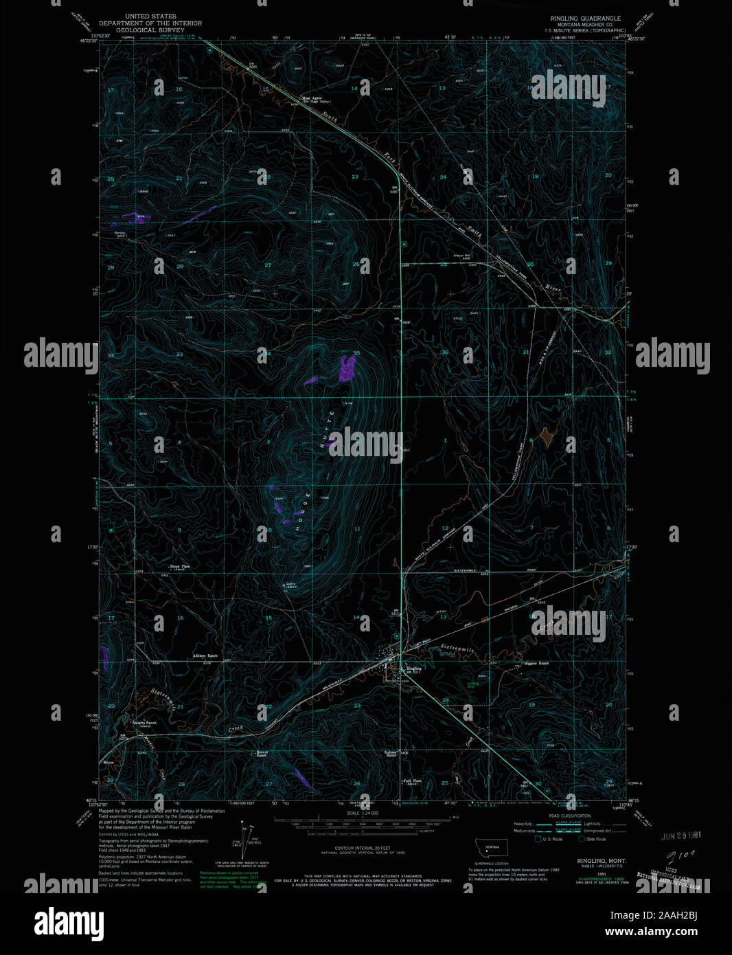 Ringling montana map hi-res stock photography and images - Alamy
