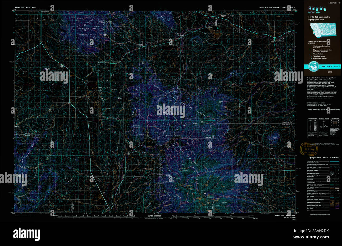 Map of ringling montana hi-res stock photography and images - Alamy