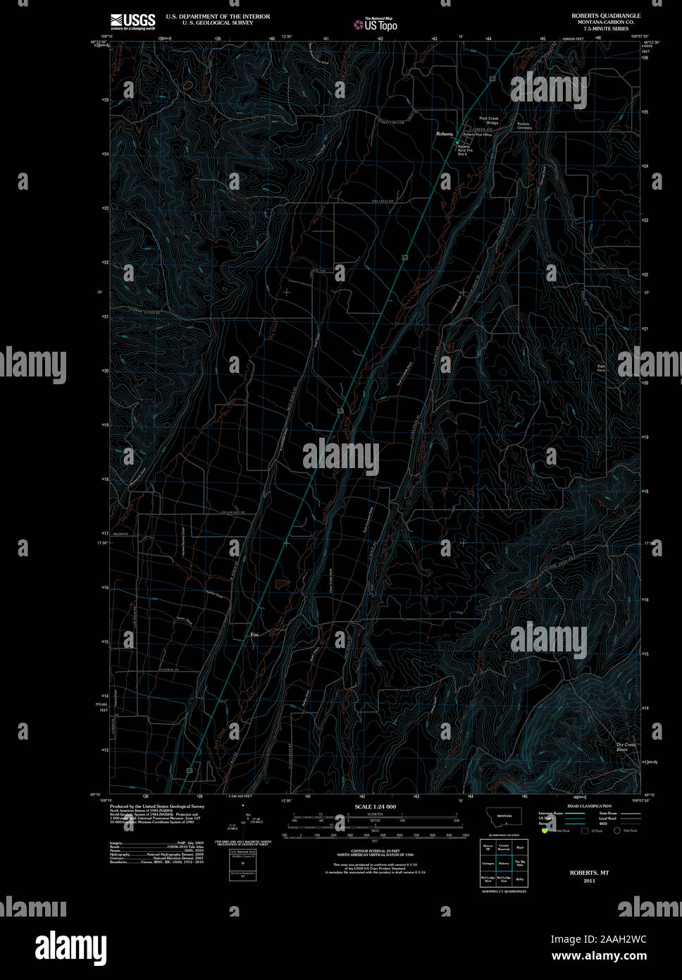 Map of roberts montana hi-res stock photography and images - Alamy