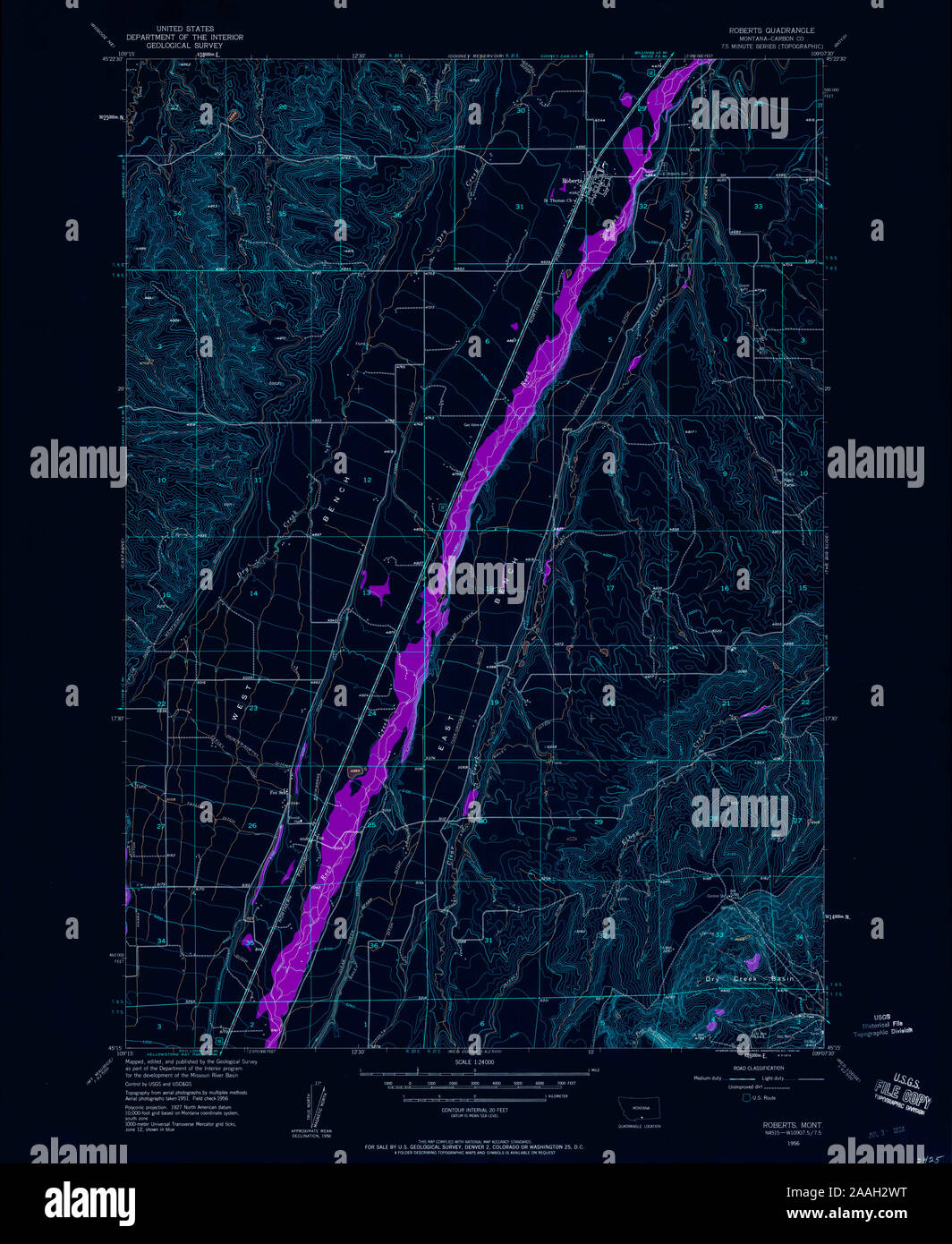 Map of roberts montana hi-res stock photography and images - Alamy