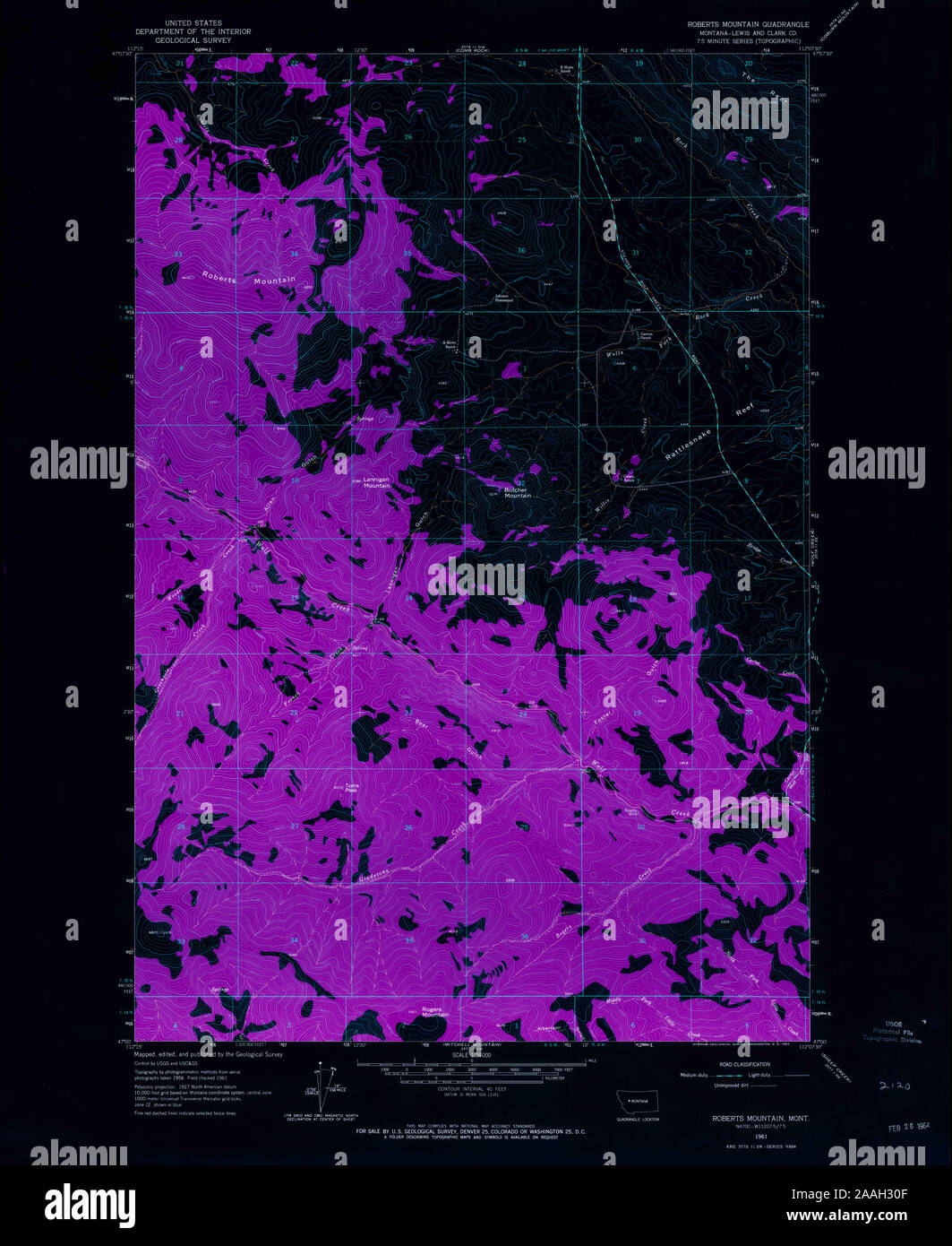 Map of roberts montana hi-res stock photography and images - Alamy