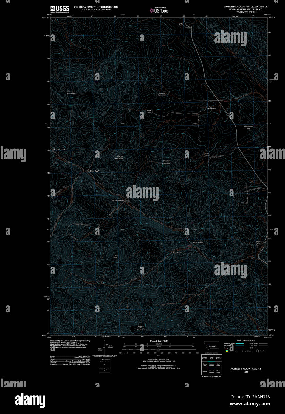 Map of roberts montana hi-res stock photography and images - Alamy