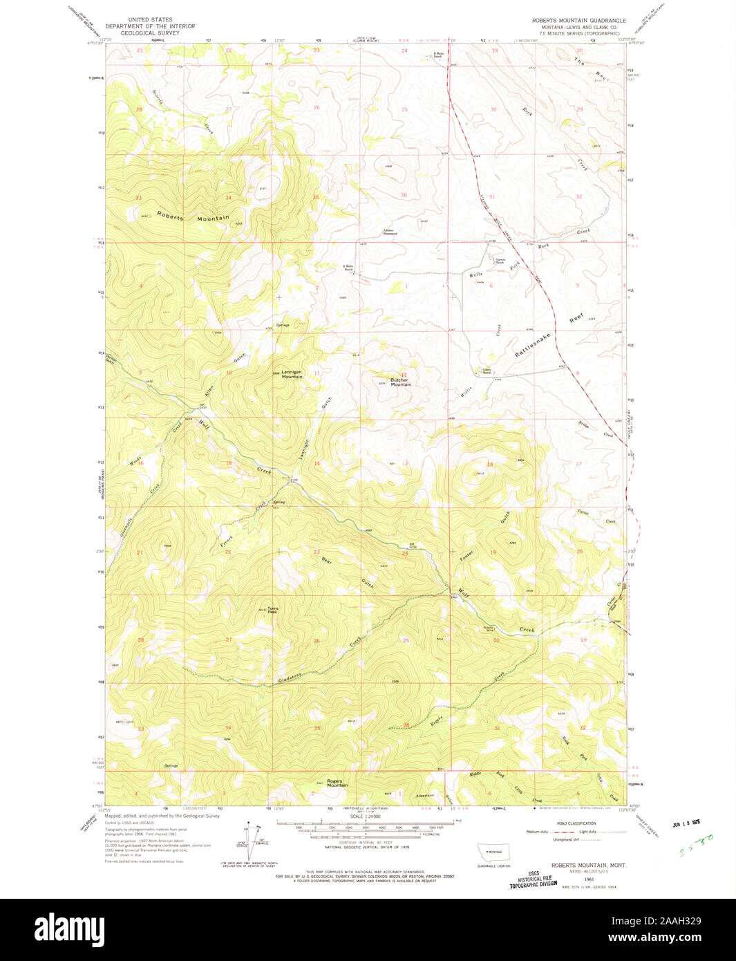 Map of roberts montana hi-res stock photography and images - Alamy