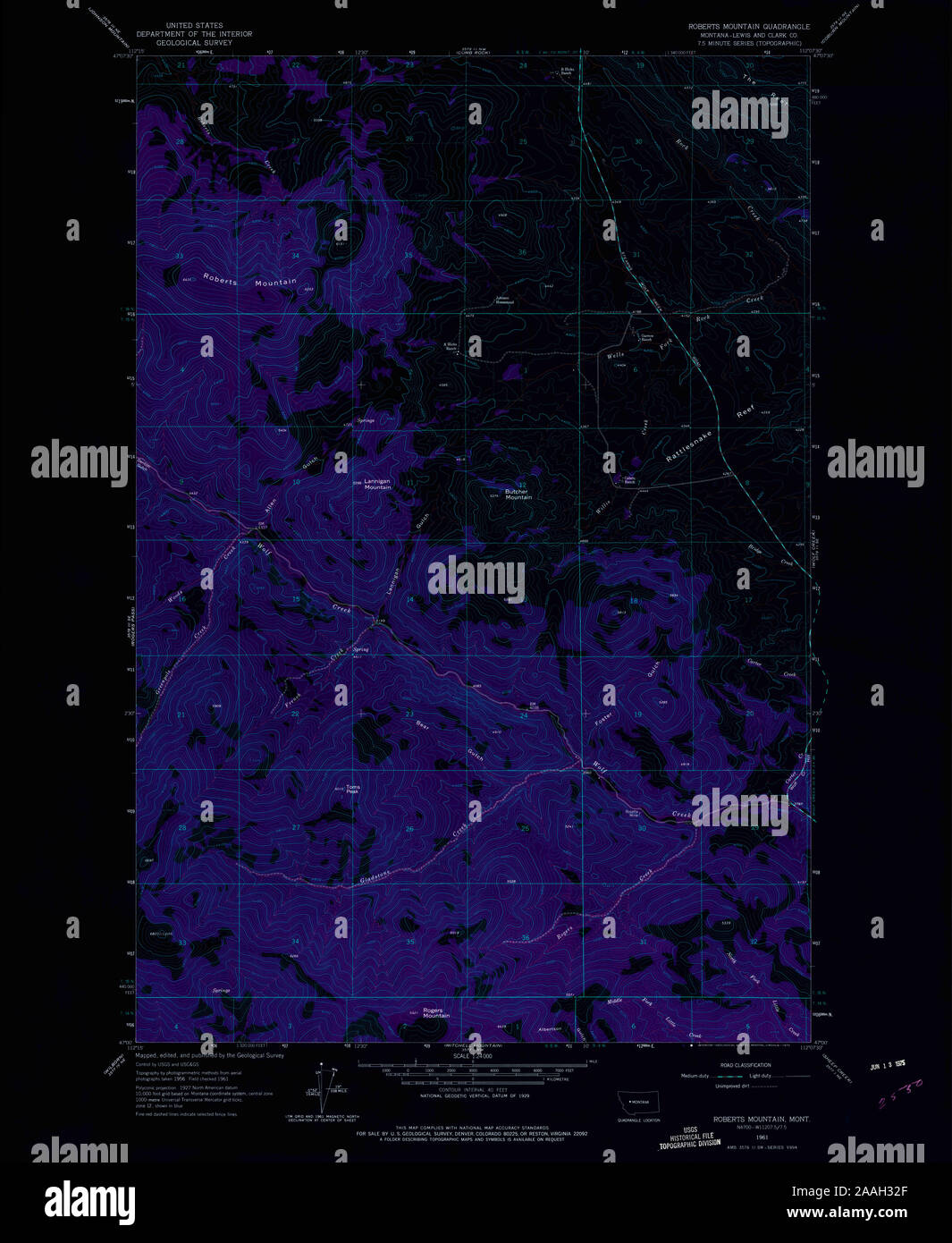 Map of roberts montana hi-res stock photography and images - Alamy