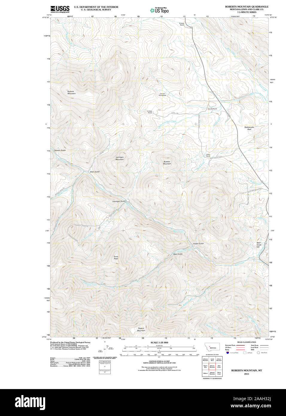 Map of roberts montana hi-res stock photography and images - Alamy