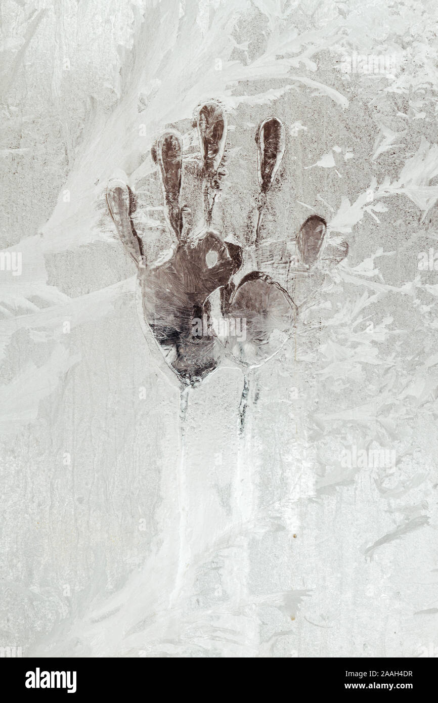 Handprint black background hi-res stock photography and images - Alamy