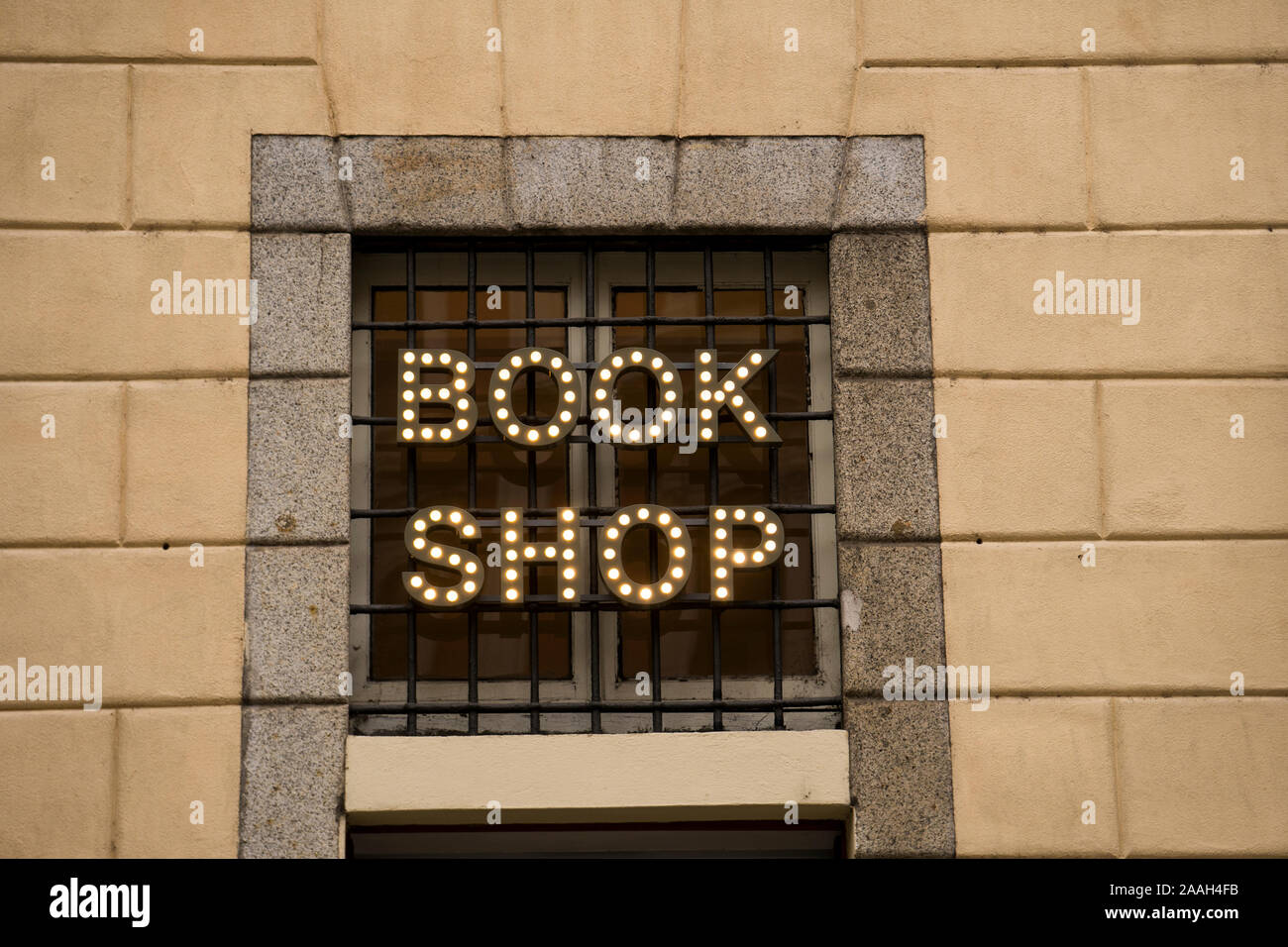 Book shop generic signboard Stock Photo - Alamy