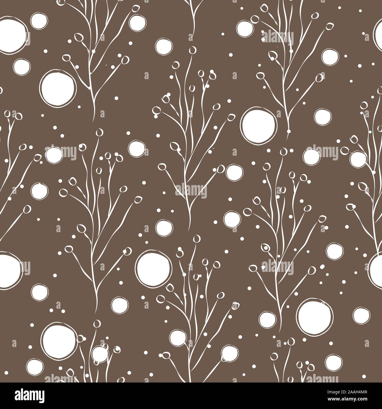 Seamless Hand Drawn Floral Pattern. Lovely Delicate Design. Repeating ...