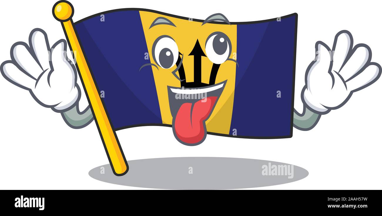 Flag barbados cartoon with in bring gift character Stock Vector Image ...