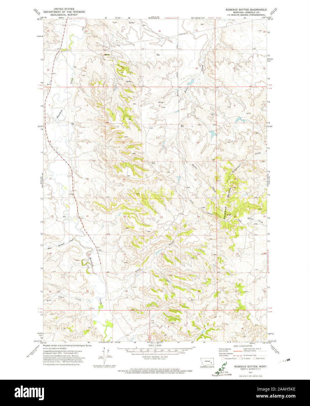 Map of rosebud montana hi-res stock photography and images - Alamy