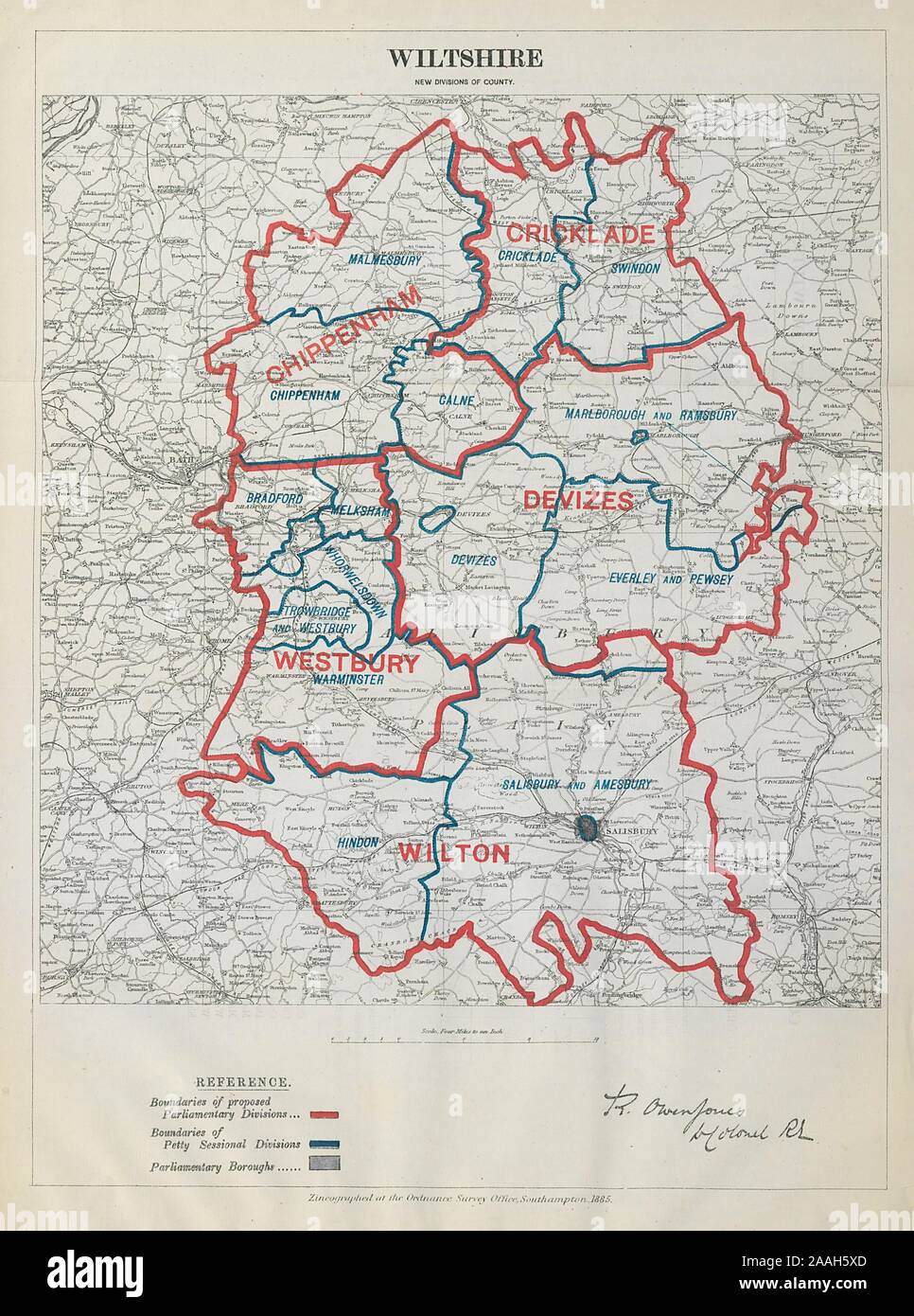 Map of cricklade hi-res stock photography and images - Alamy