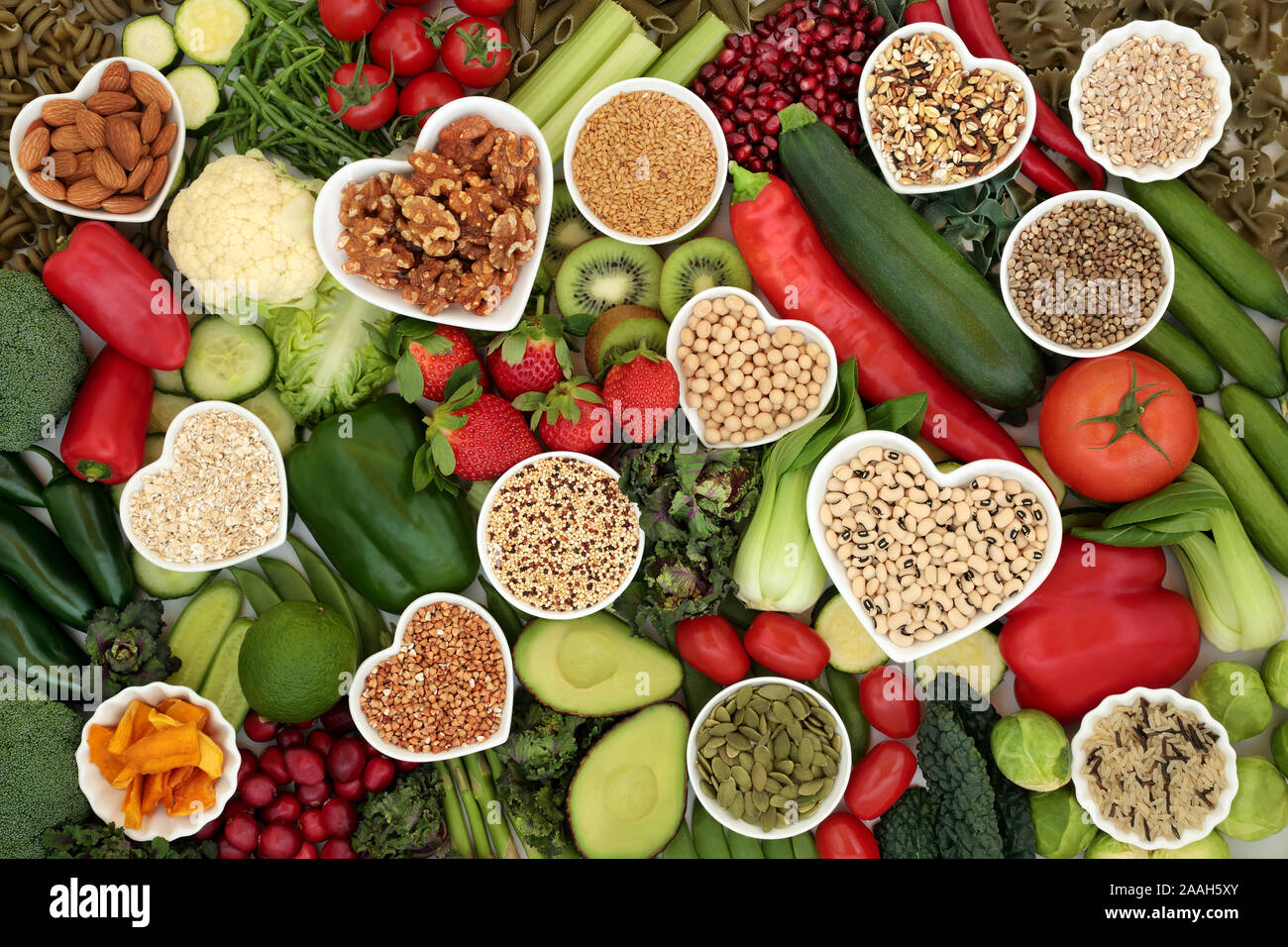 Fruit vegetables legumes whole grains hi-res stock photography and ...